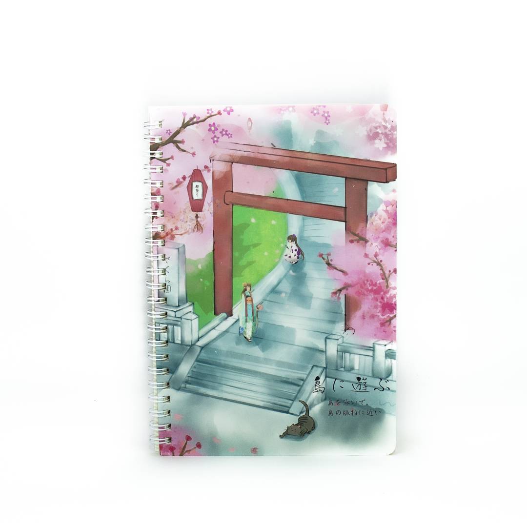 Asian Cartoon Spiral Notebook (Stairs) - nsejt.mt