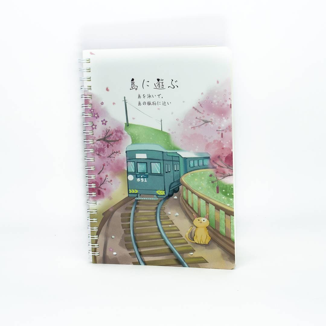 Asian Cartoon Spiral Notebook (Train) - nsejt.mt