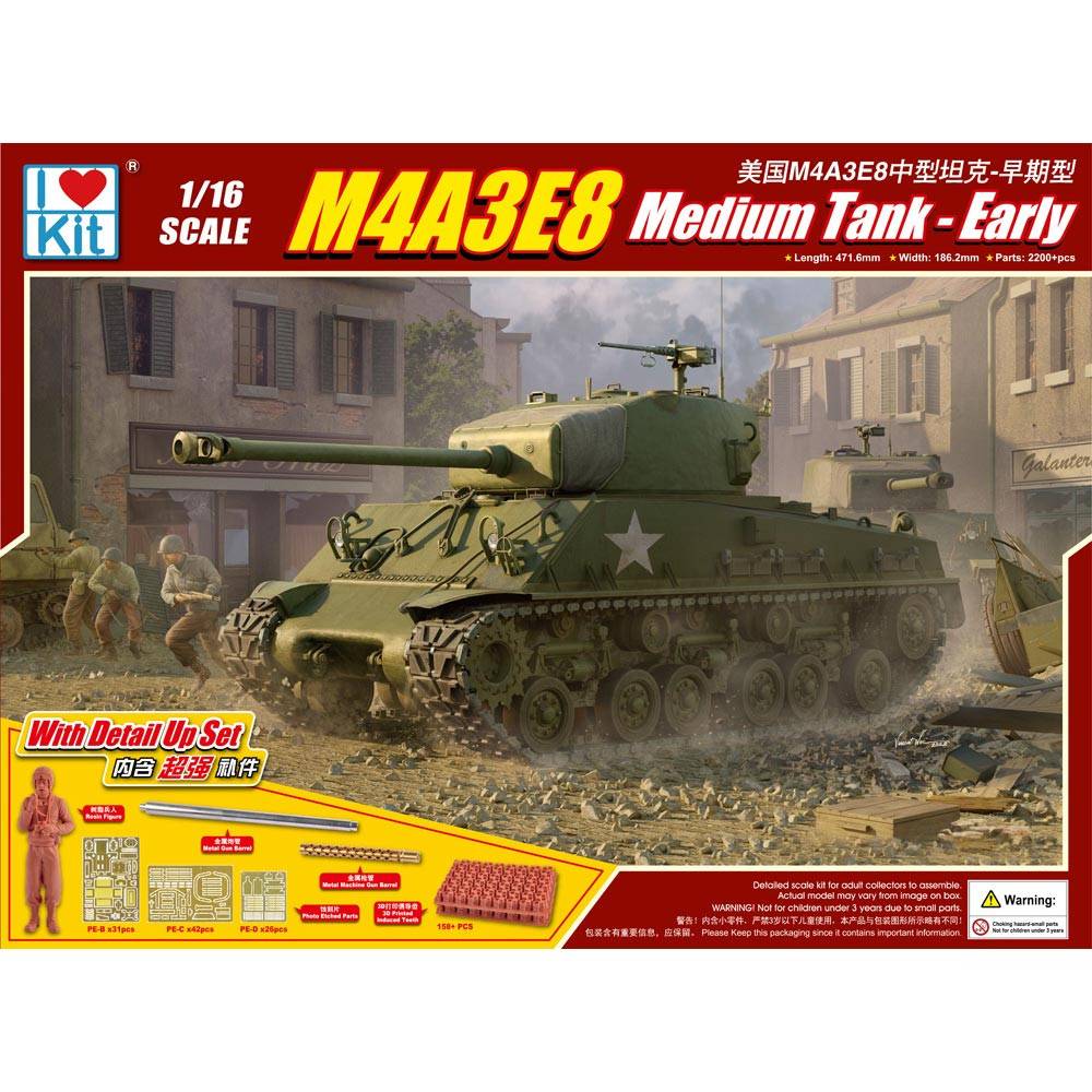 1:16 M4A3E8 MEDIUM TANK - EARLY - Malta Scale Model Shop