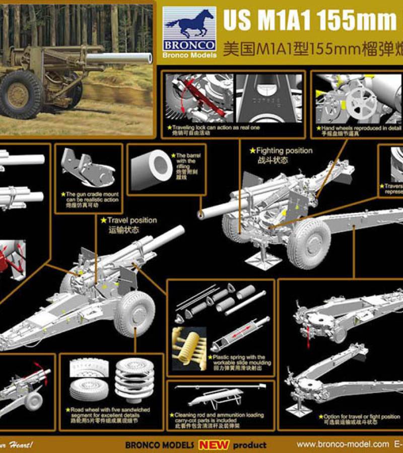 1:35 US M1A1 155mm HOWITZER - Malta Scale Model Shop