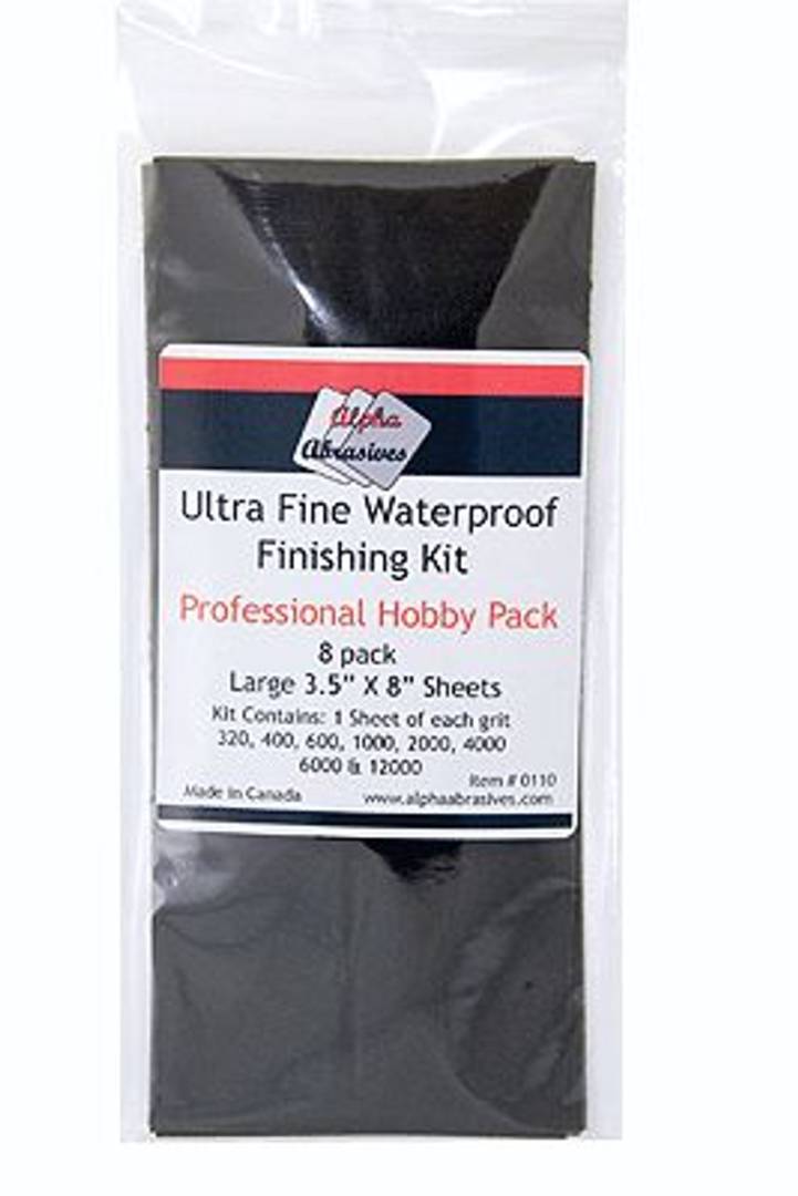 ULTRA FINE WATERPROOF FINISHING KIT 8 SHEETS - Malta Scale Model Shop