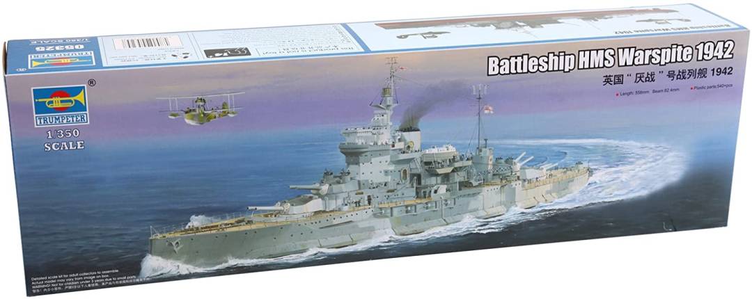 1:350 BATTLESHIP HMS WARSPITE - Malta Scale Model Shop
