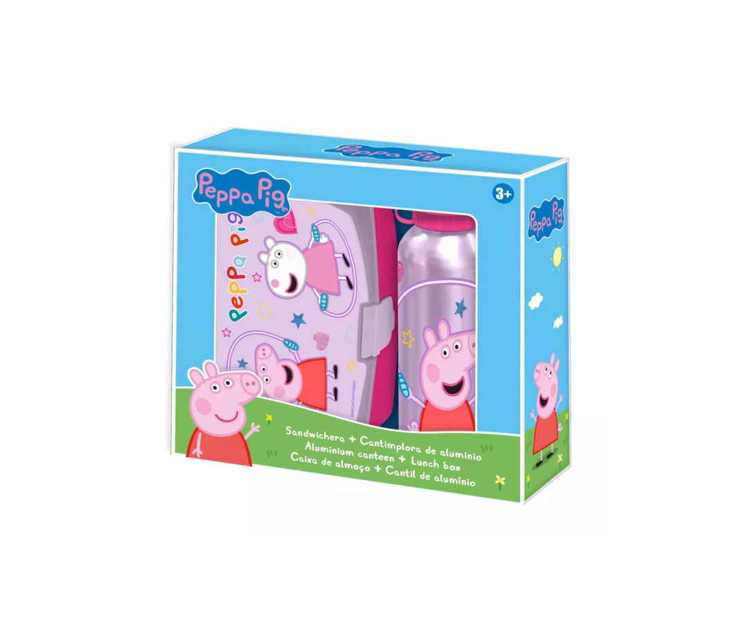 Peppa Pig Lunch Box and Water Bottle Set - TinyTwinkleMalta