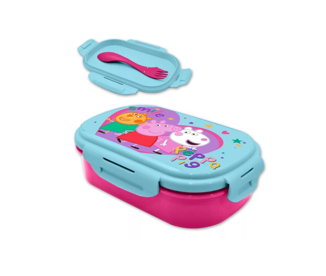 Peppa Pig Lunch Box + Fork - TinyTwinkleMalta