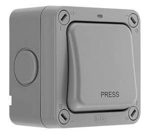 IP66 PUSH SWITCH 1G 2W PRESS 20AX SURF (Bx10) - Calleja Ltd.