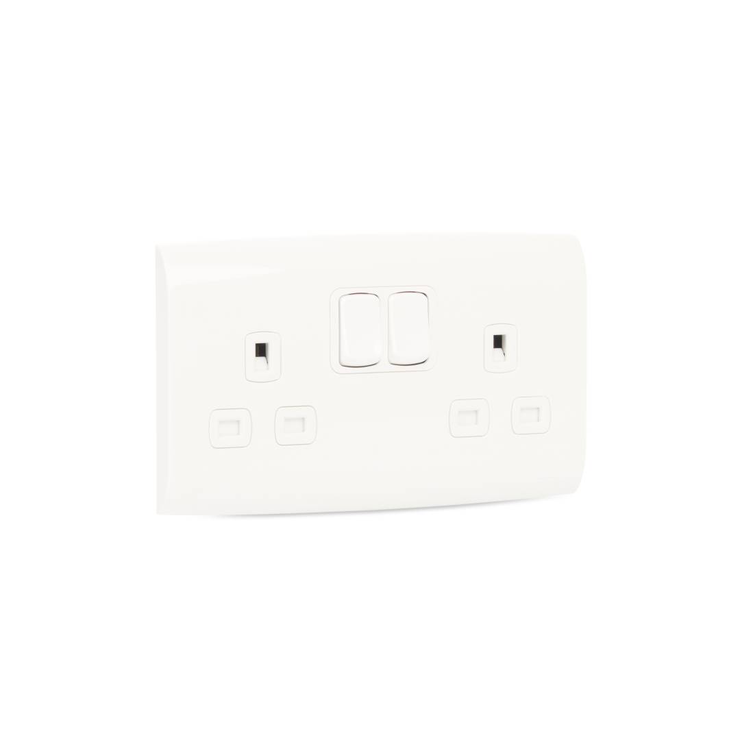 ALFANAR WHT 13A DP SW SOCKET 2G - Calleja Ltd.