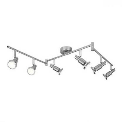 LED SPOT BAR GU10 6x3W 2700K BRUSHED STEEL - Calleja Ltd.