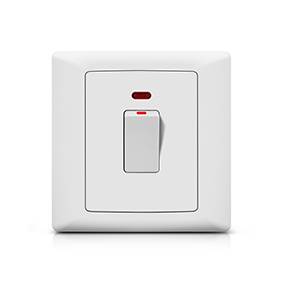 FOXGLO EB WHITE SWITCH FLUSH 20A DP with NEON - Calleja Ltd.