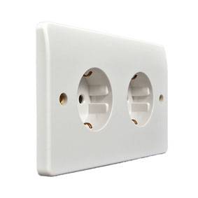 LOGIC PLUS MK SOCKET 2G SCHUKO 13A DP (Bx5) - Calleja Ltd.
