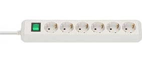 EXT SKT 6G SCHUKO WHITE 3m Cable - Calleja Ltd.